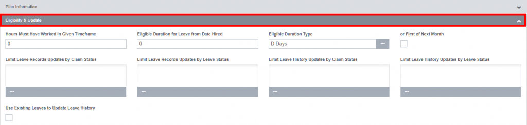 Leave Plan Management