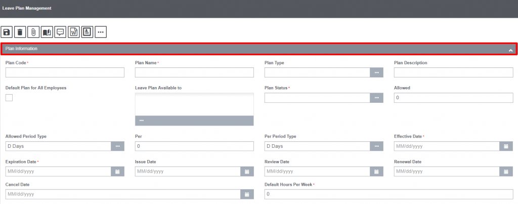 Leave Plan Management