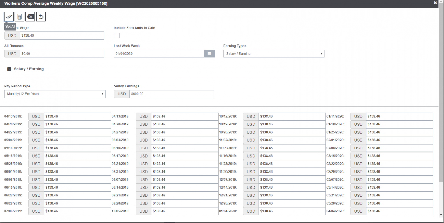 Average Weekly Wage (AWW) & Benefit Calculator