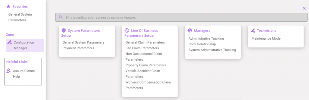 General System Parameter Setup