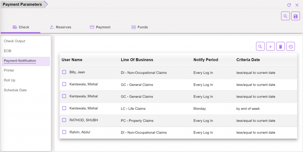 Payment Parameter Setup